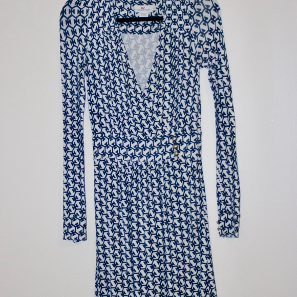 Vineyard Vines | Dresses | Vineyard Vines Blue And White Long Sleeve ...